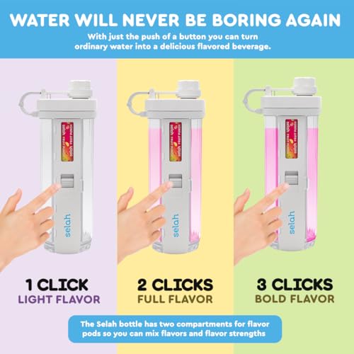 Selah Strawberry Flavored Water Bottle - Sugar Free, Vitamin Infused ...
