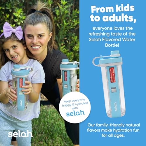Selah Strawberry Flavored Water Bottle - Sugar Free, Vitamin Infused ...